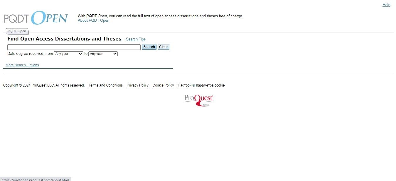 Диссертация на английском: зарубежный каталог трудов в открытом доступе ...